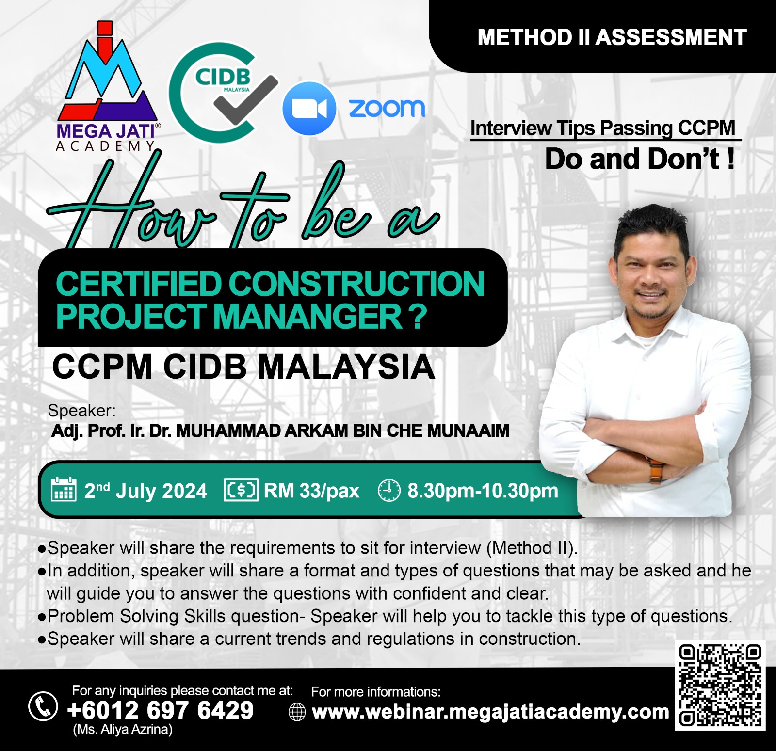 How to be a CIDB CCPM..?